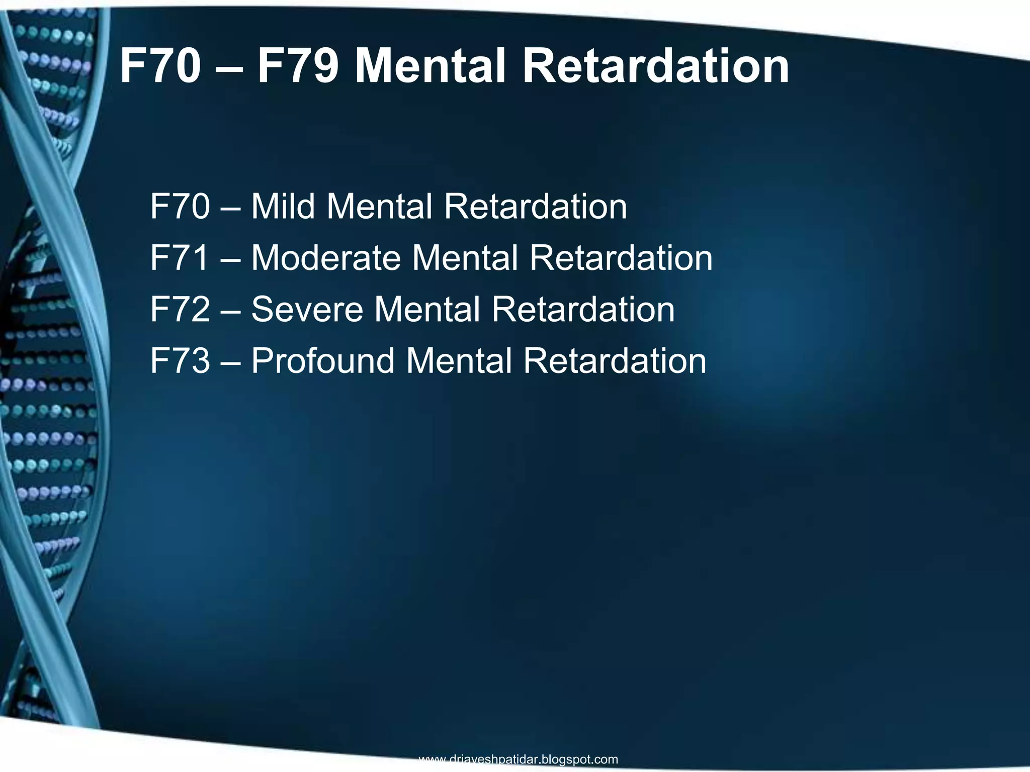 Classification of mental disorder | PPSX