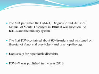 Classification of mental disorders | PPTX