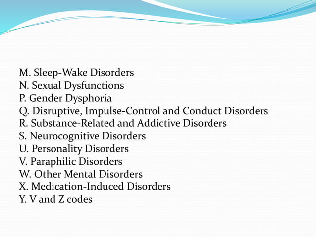 Classification of mental disorders | PPT