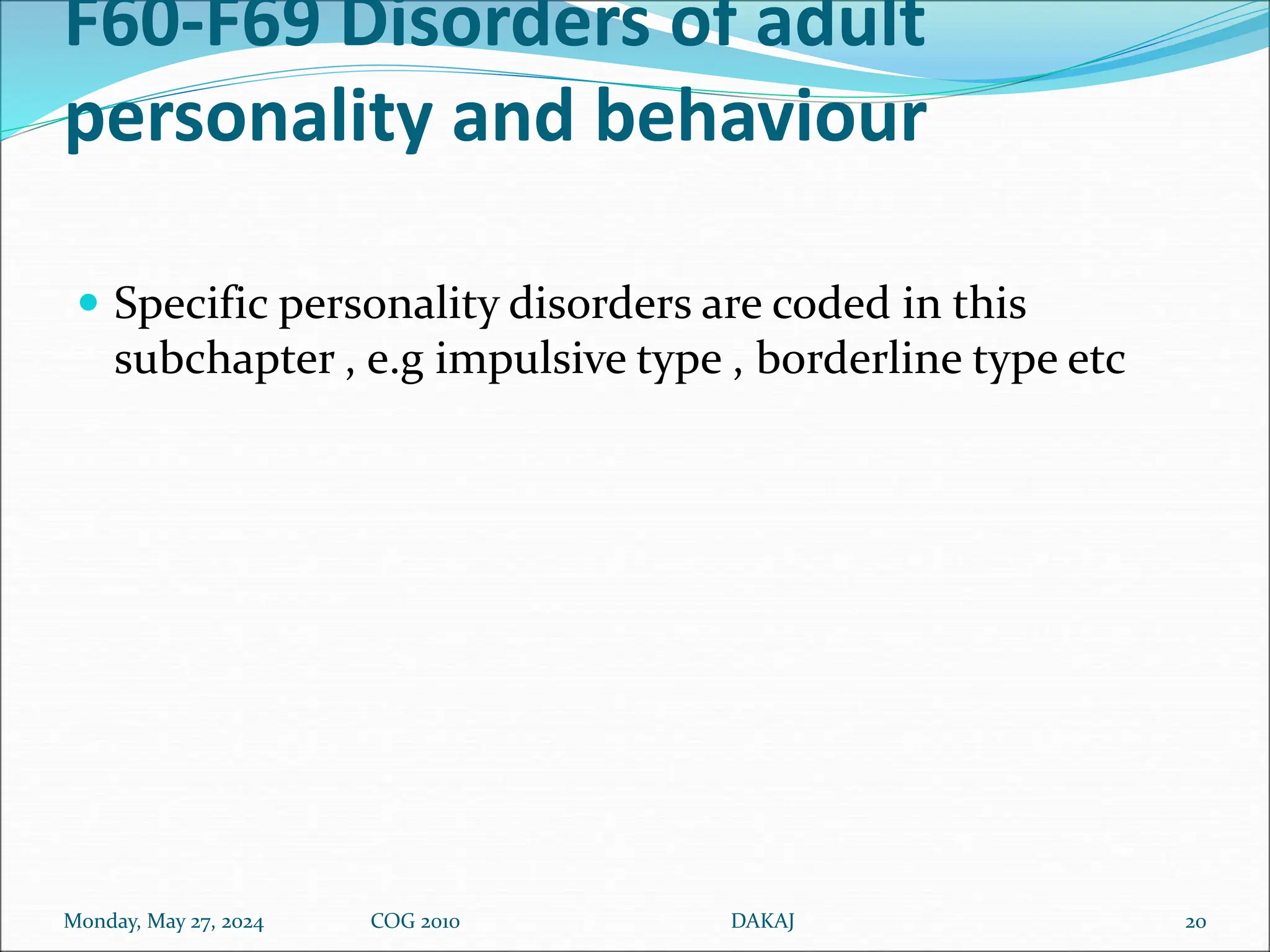 Classification of Mental Disorders-COG.ppt