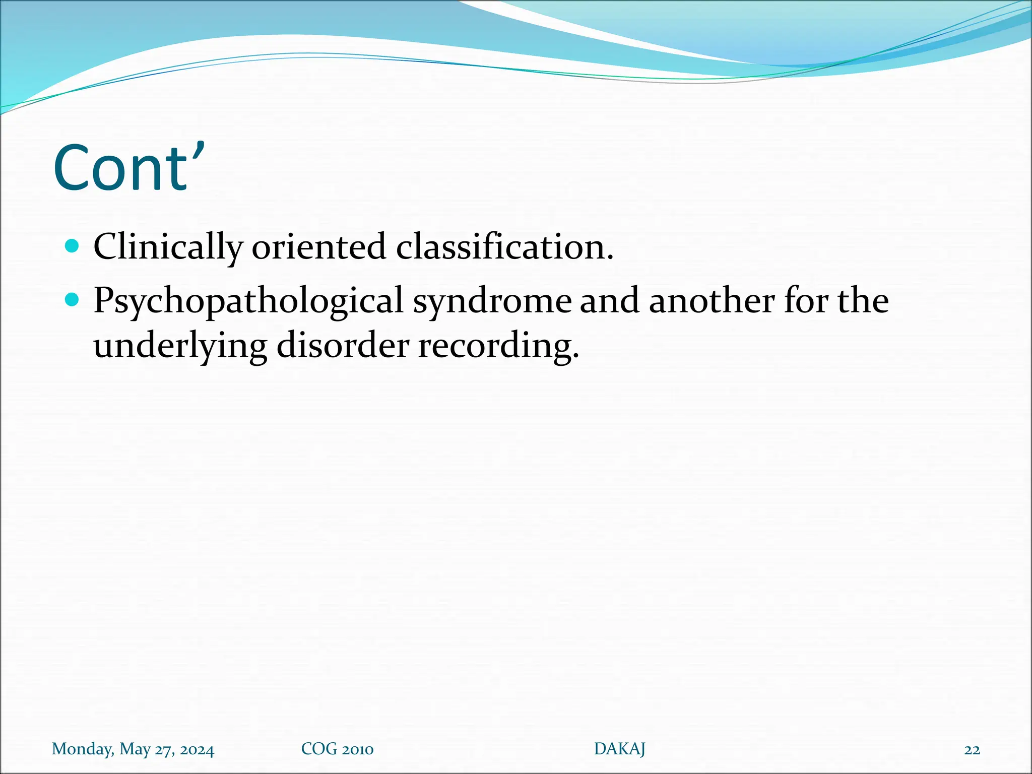 Classification of Mental Disorders-COG.ppt