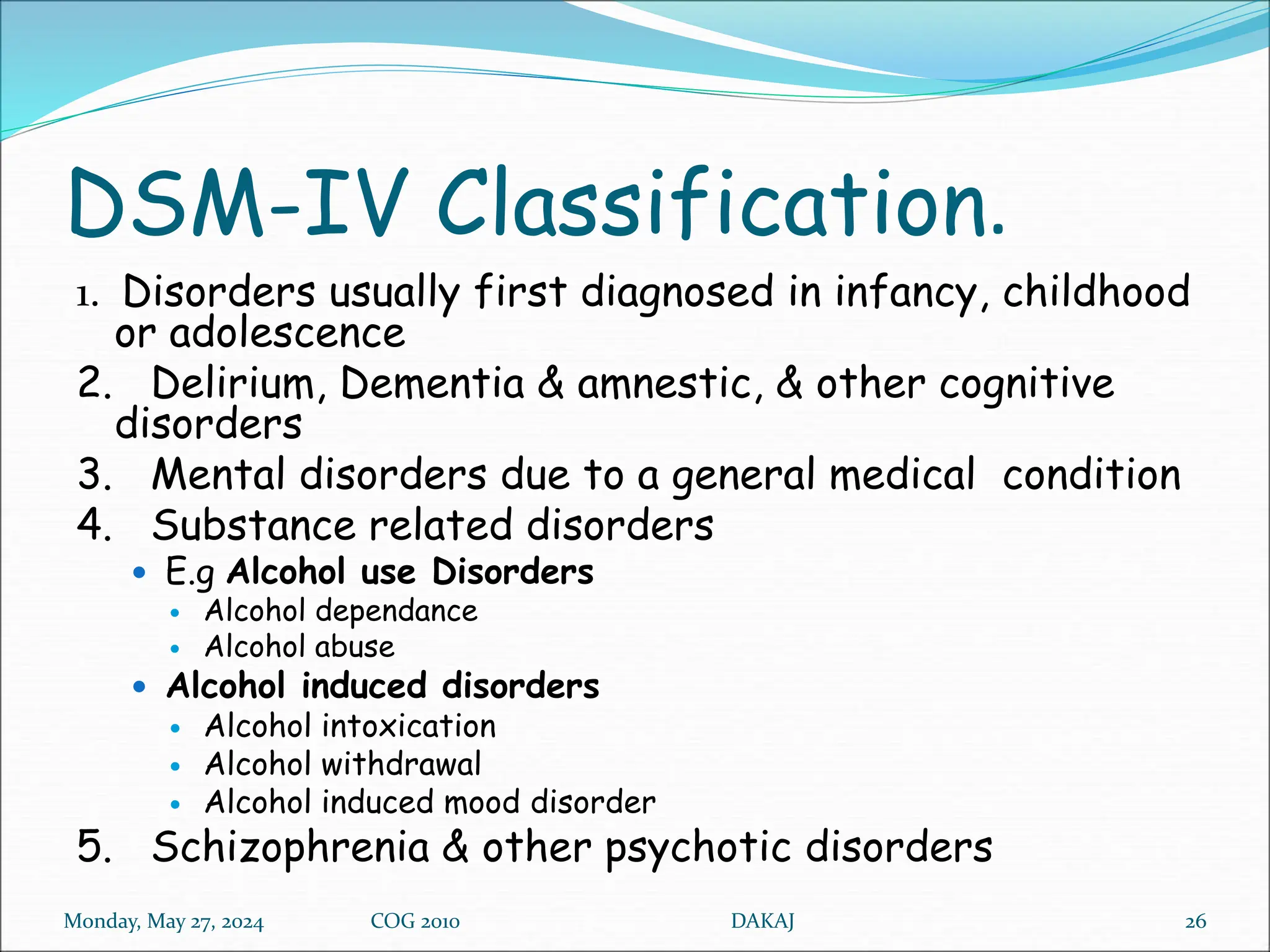 Classification of Mental Disorders-COG.ppt