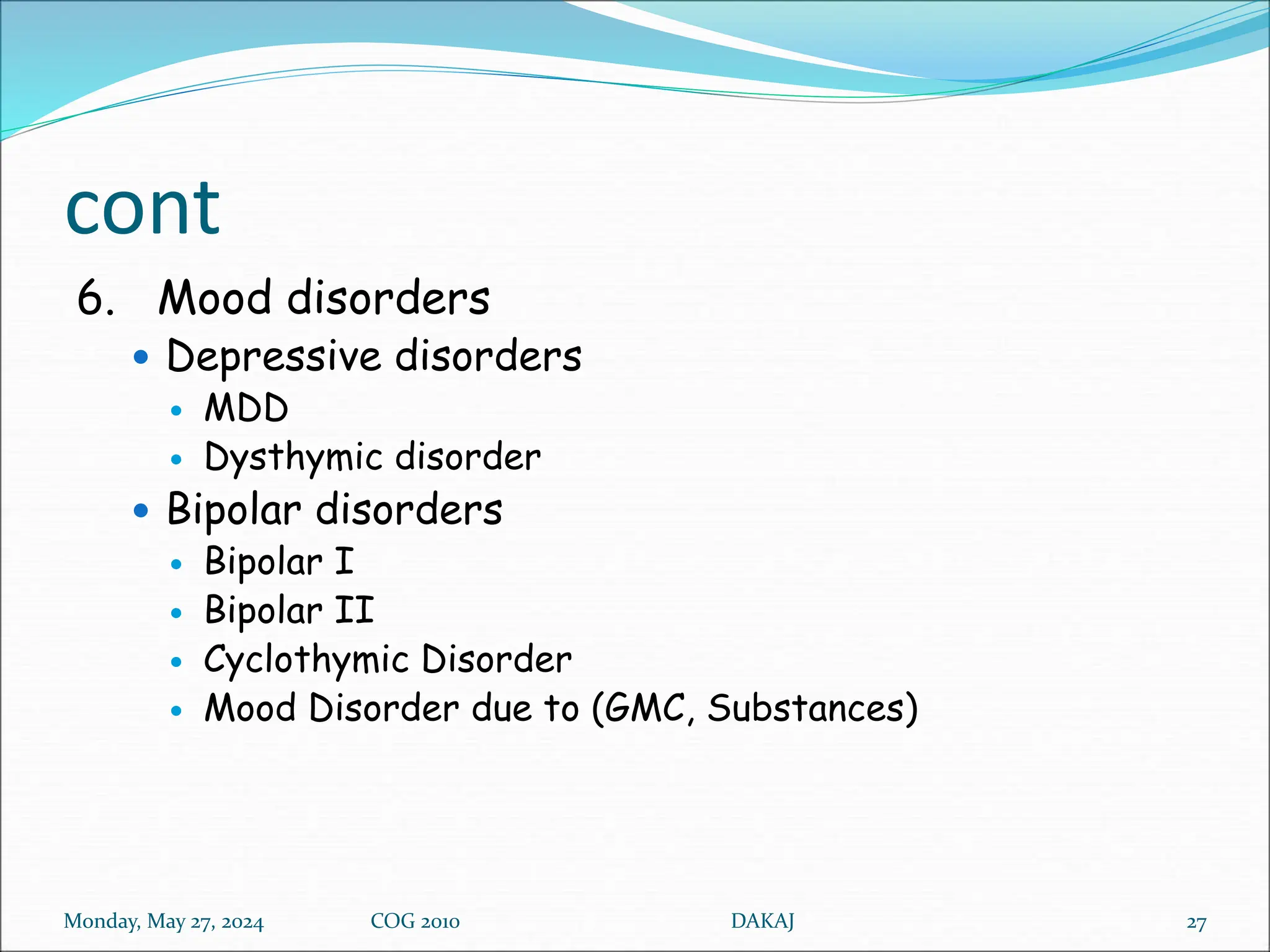 Classification of Mental Disorders-COG.ppt