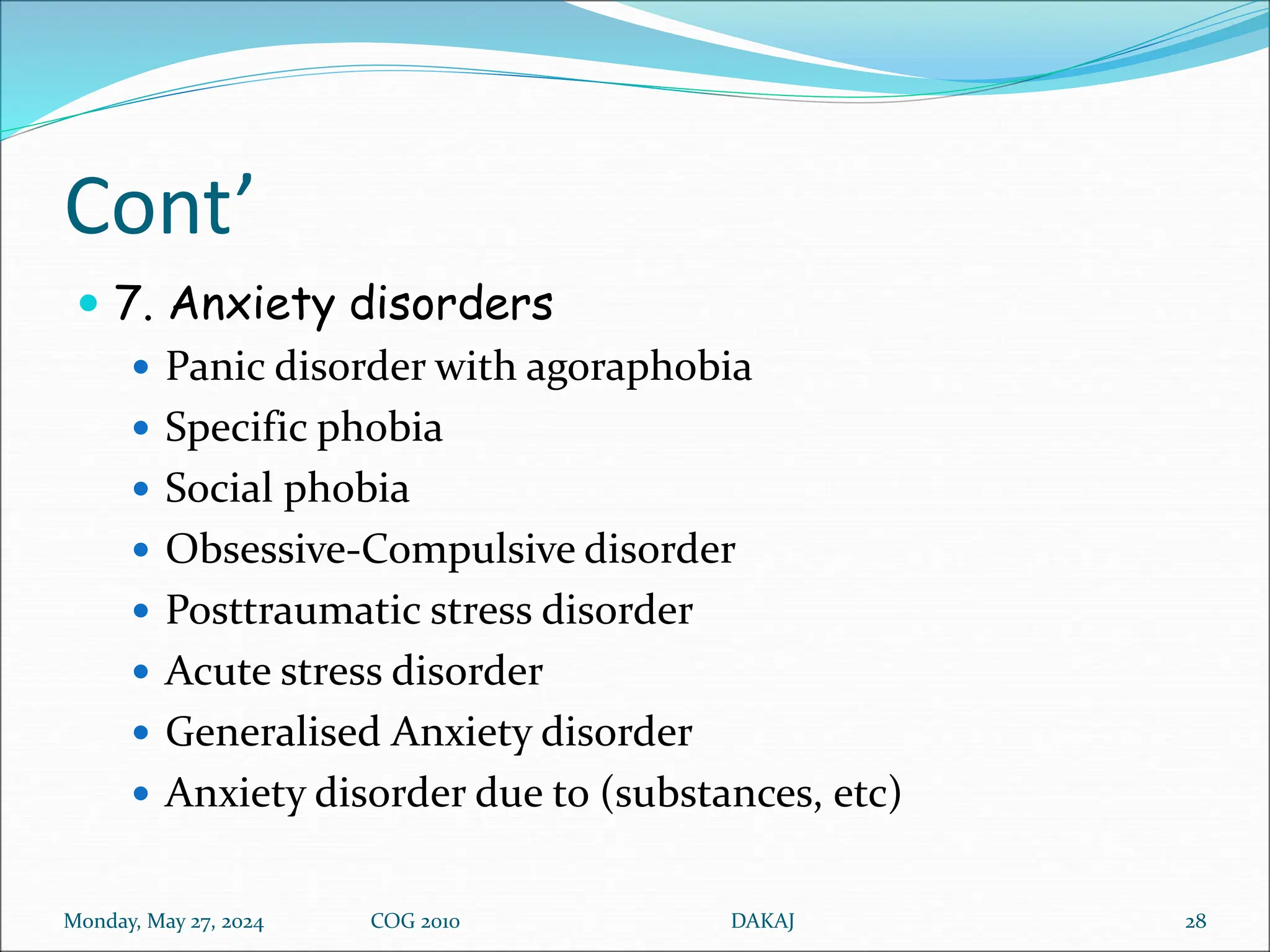Classification of Mental Disorders-COG.ppt