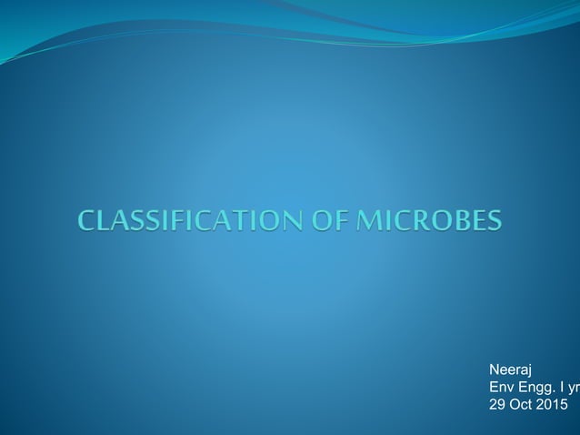 Classification of microbes neeraj sarman | PPT