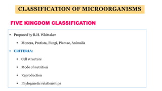 Classification of microoganisms | PPTX | Biological Sciences | Science
