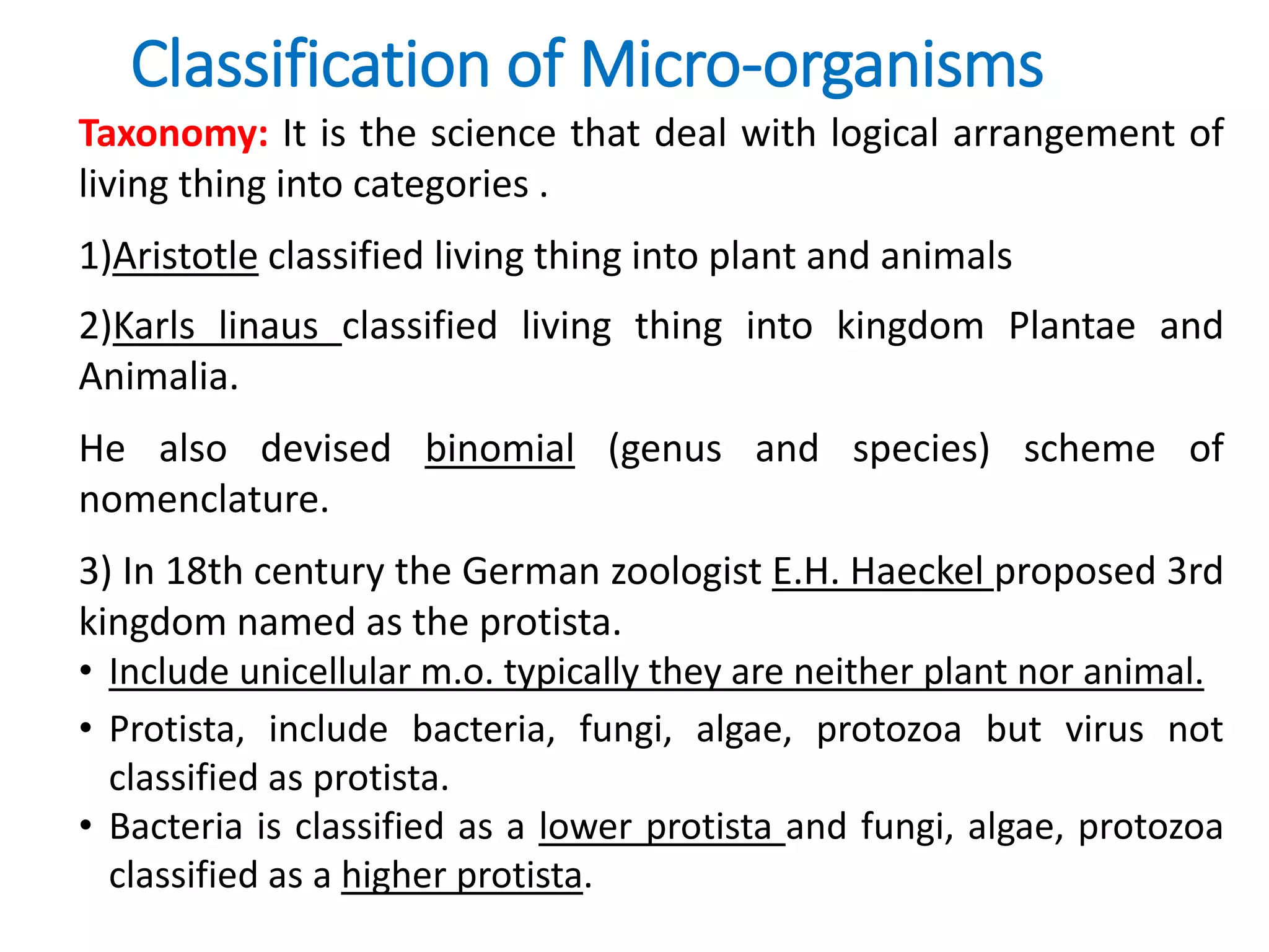 Classification of microorganism | PPTX