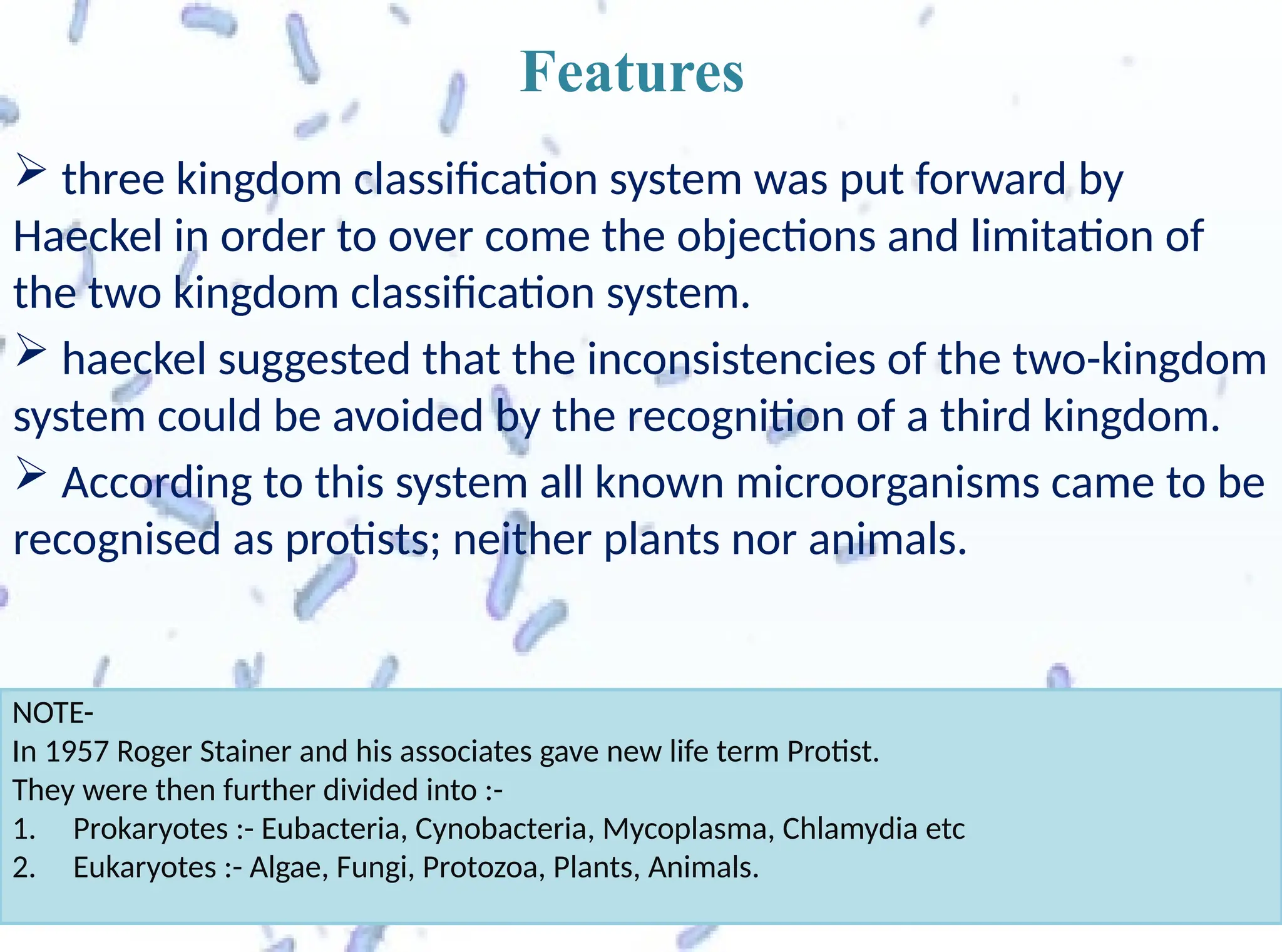 Classification of Microorganism by ernest heackel.pptx