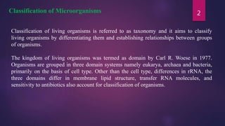 Classification of microorganisms | PPTX