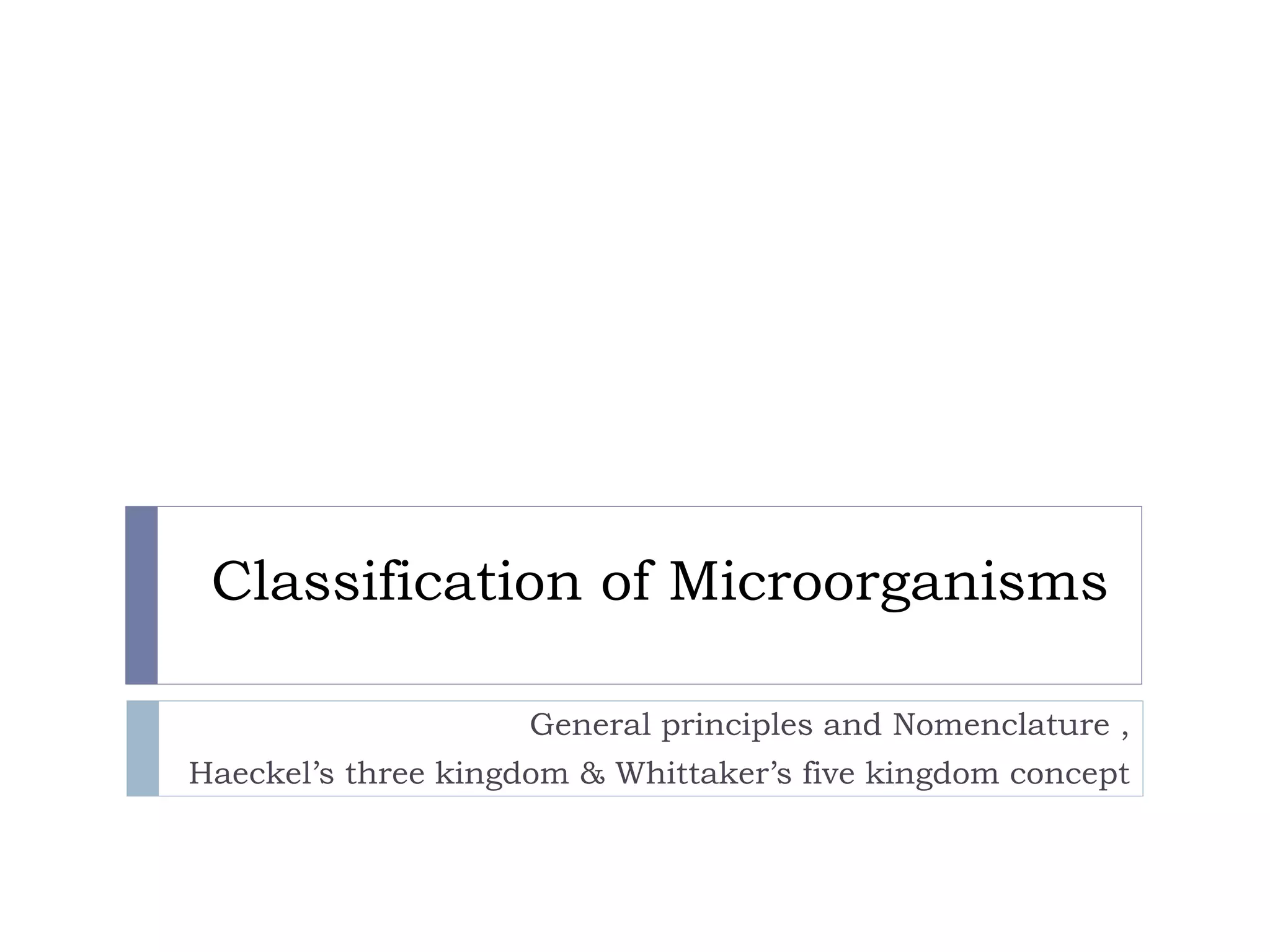 Classification of microorganisms | PPT