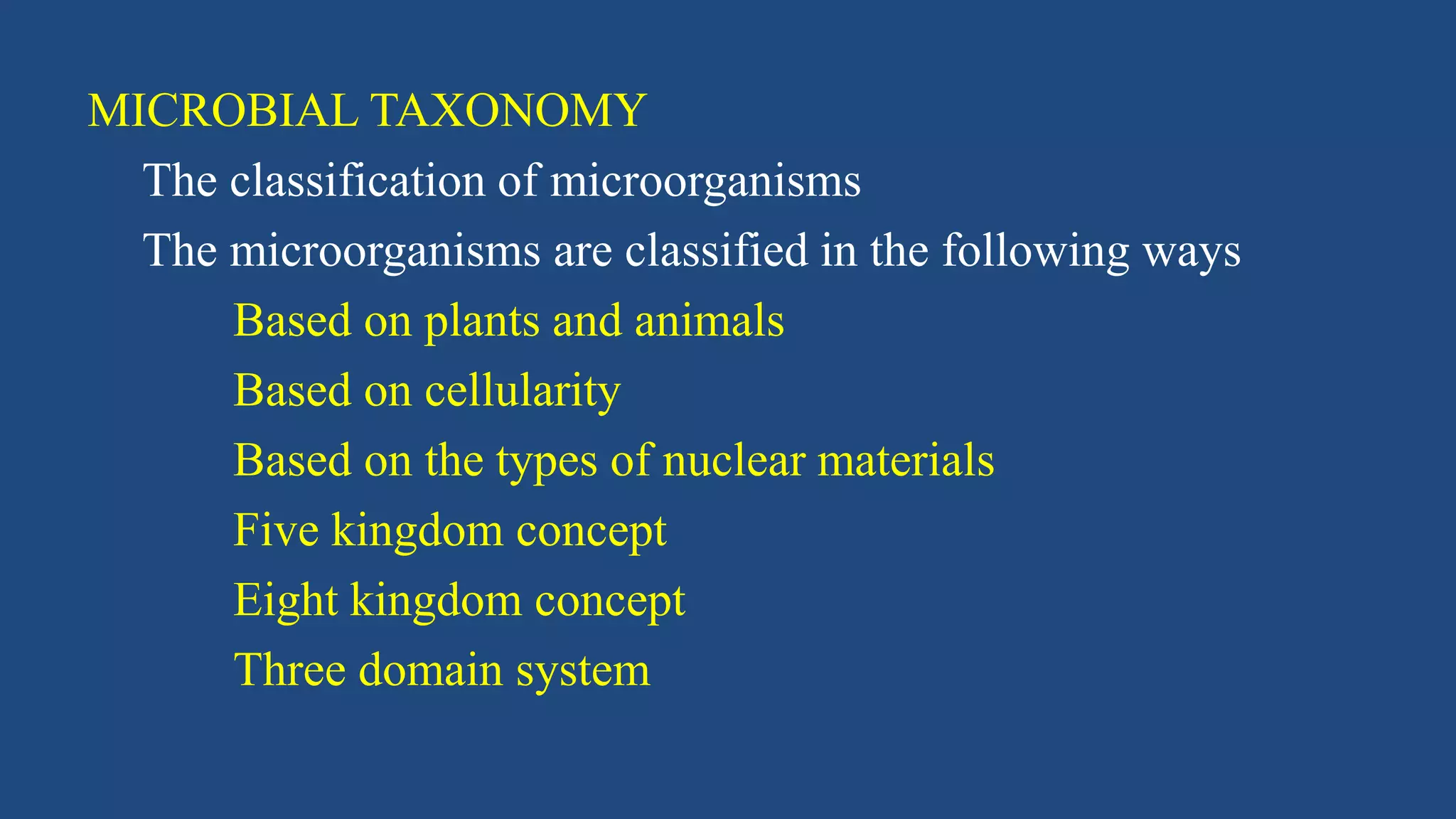 Classification of microorganisms | PPTX