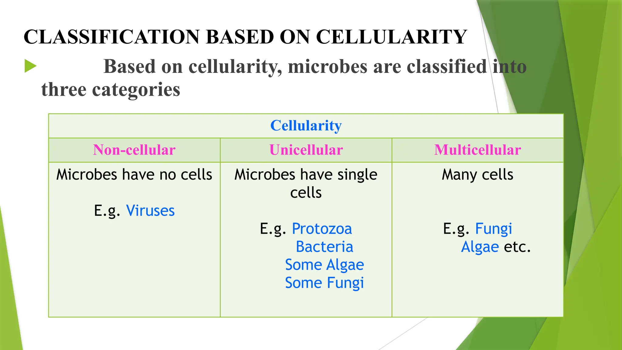 classification of microorganisms by spoorthi s sadar.pptx