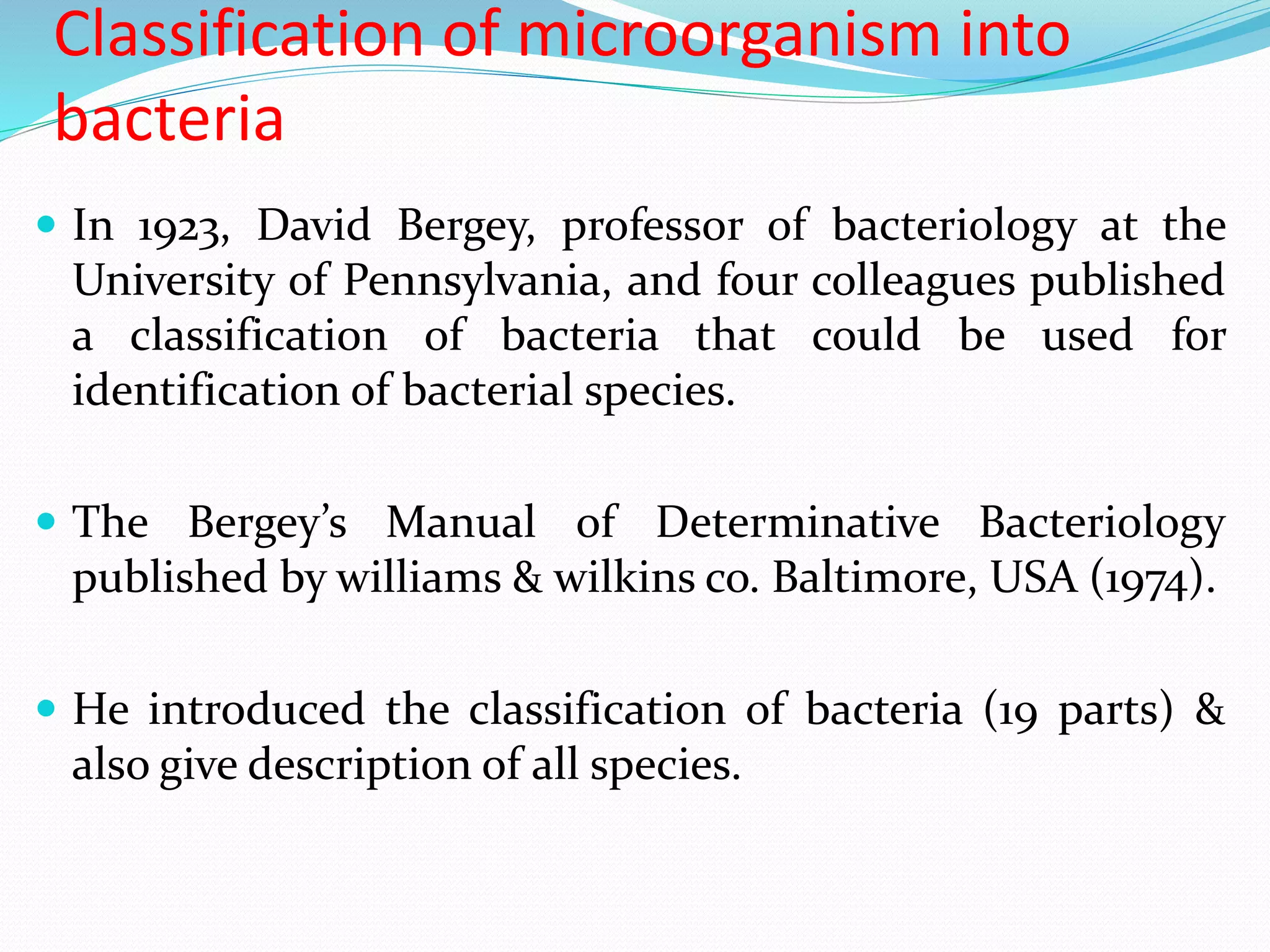 Classification of microorganism & their taxonomy | PPTX