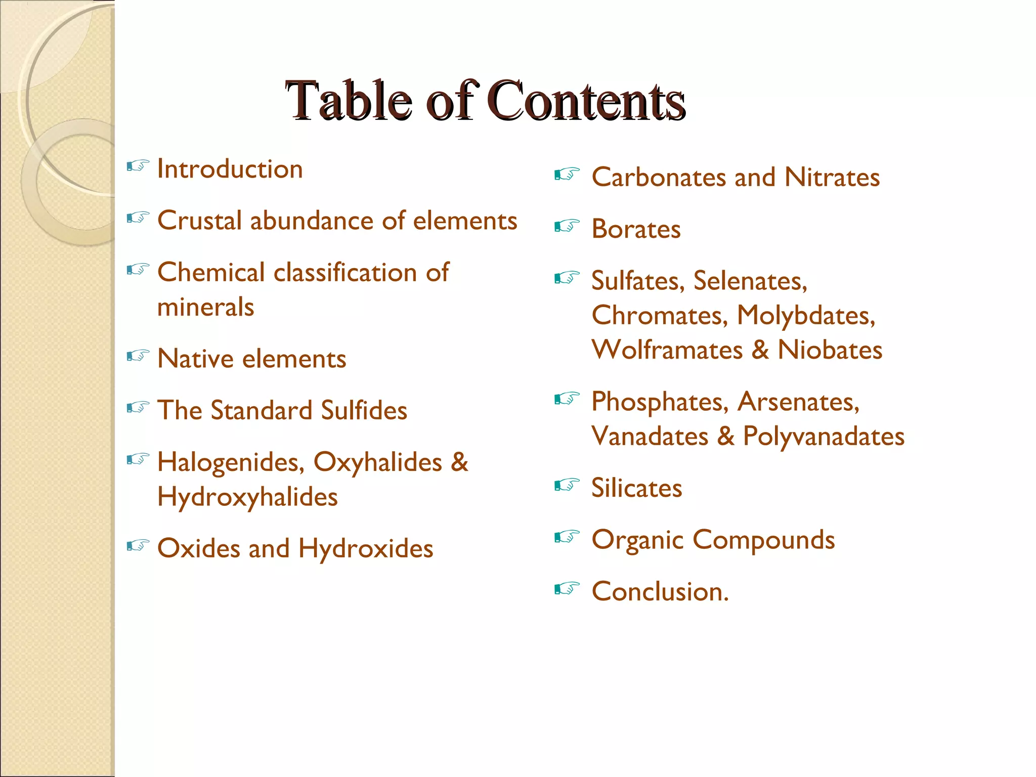 Classification of minerals | PPT