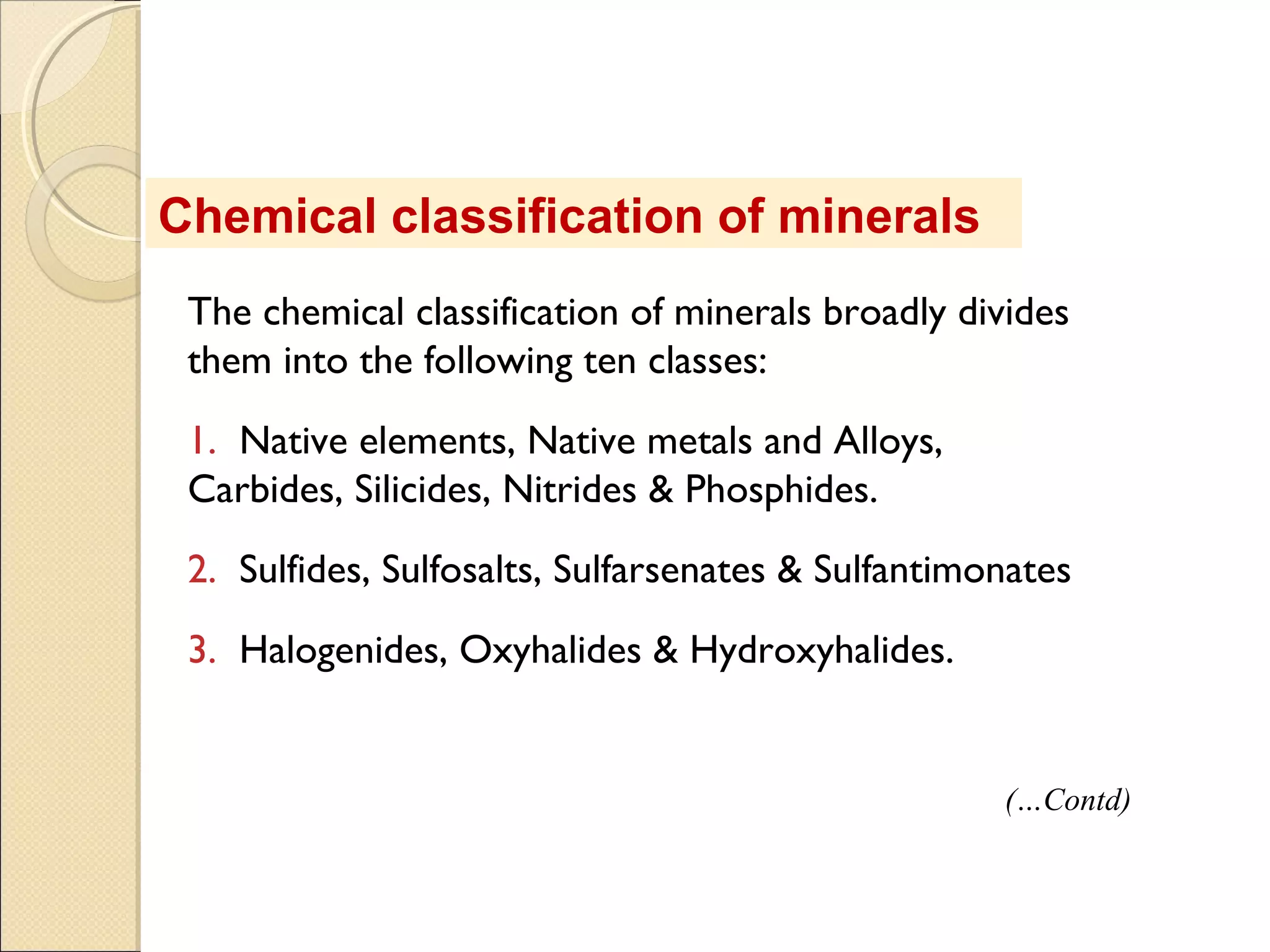Classification of minerals | PPT