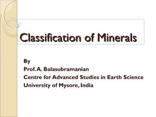 Classification of minerals | PPT
