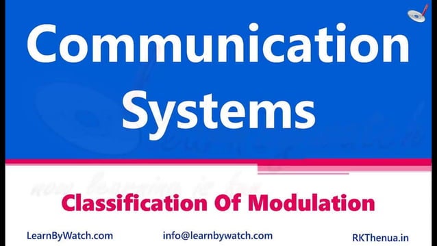 Classification of modulation | Communication Systems | PPT