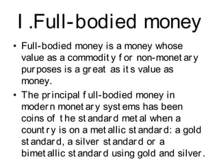 Classification of money | PPT