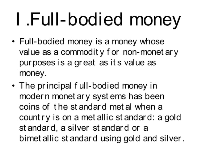 Classification of money | PPT | Currencies | Economy