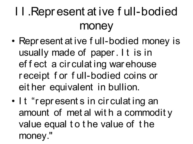 Classification of money | PPT | Currencies | Economy