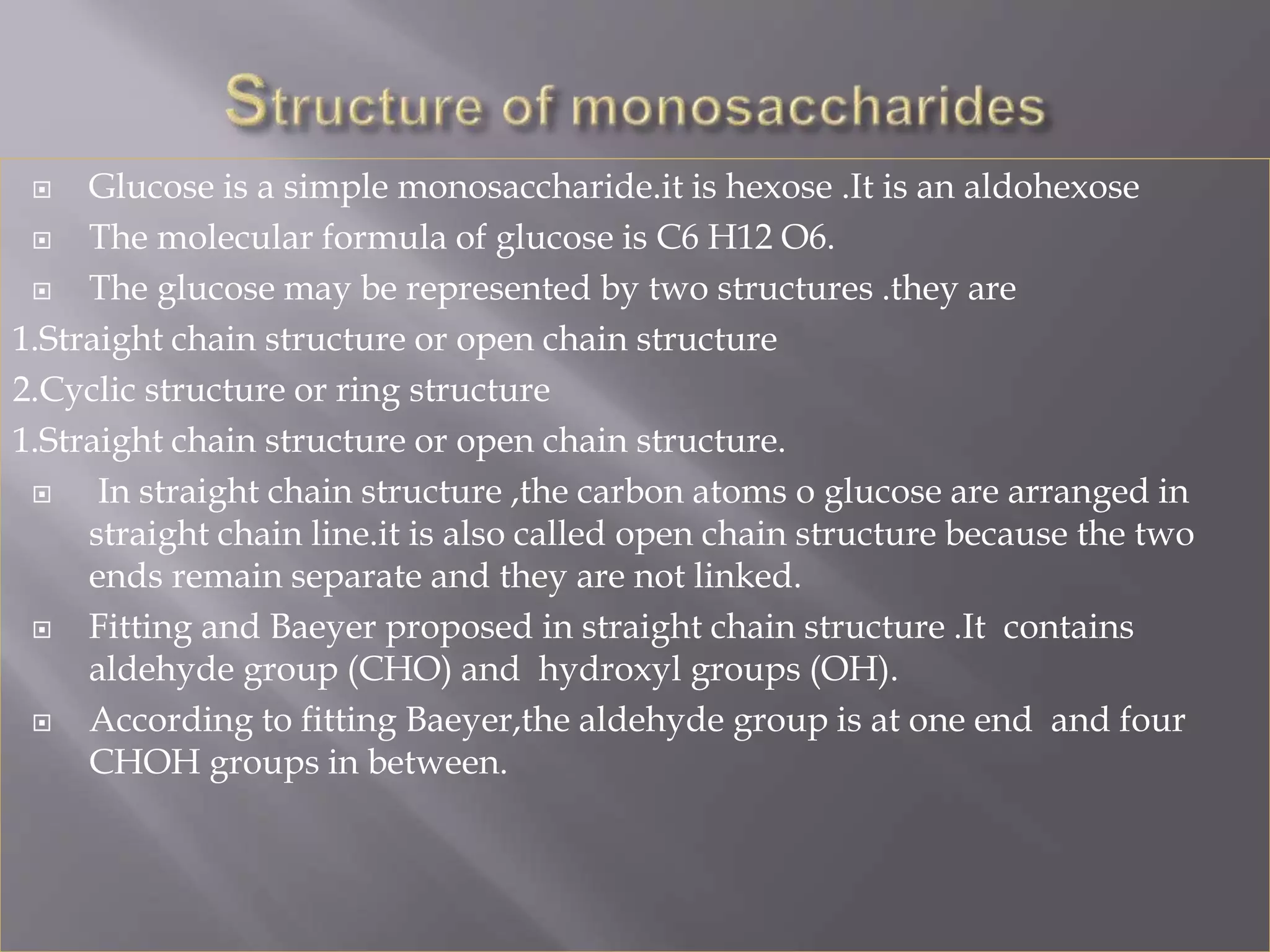Classification of monosaccharides, | PPTX