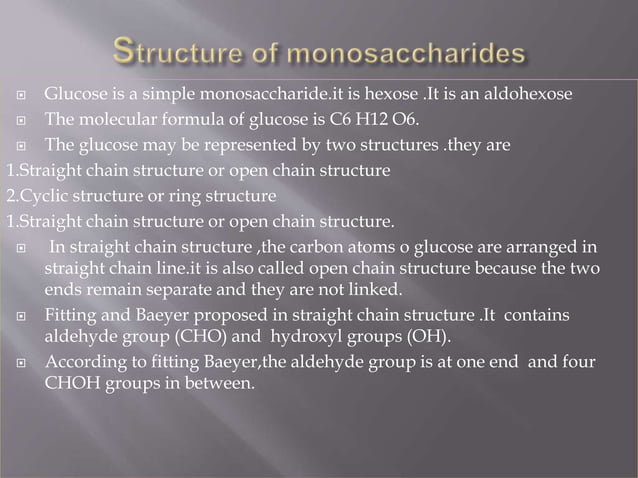 Classification of monosaccharides, | PPTX