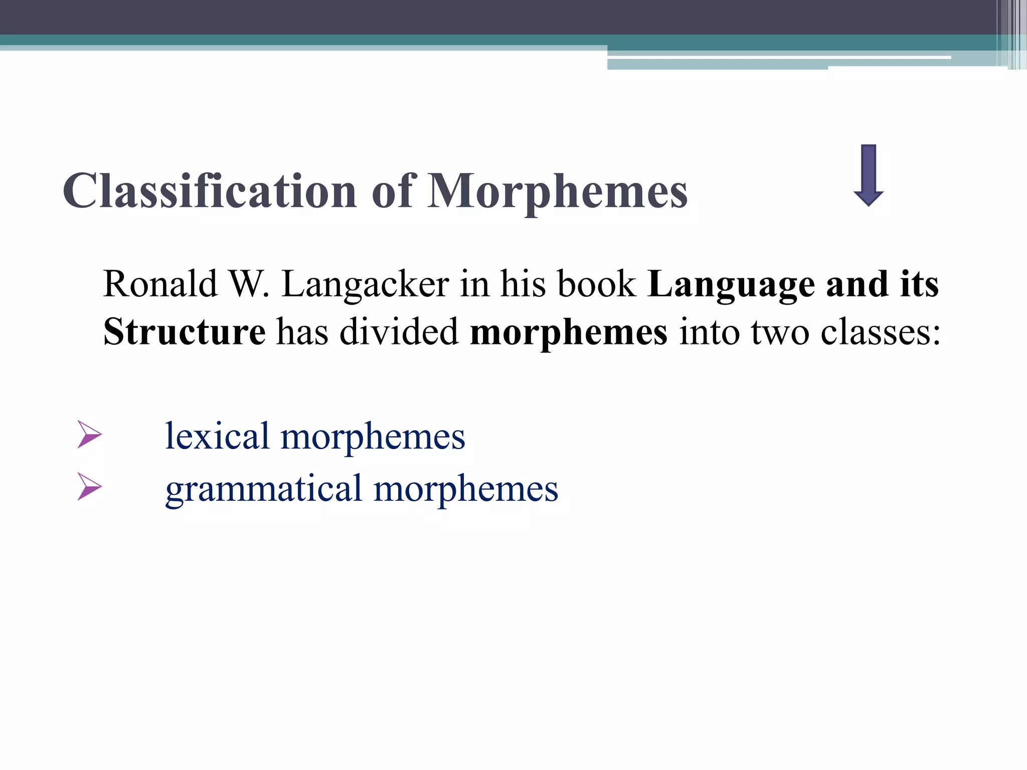 Classification of morphemes | PPTX