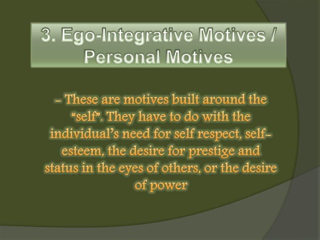 Classification of Motives | PPTX