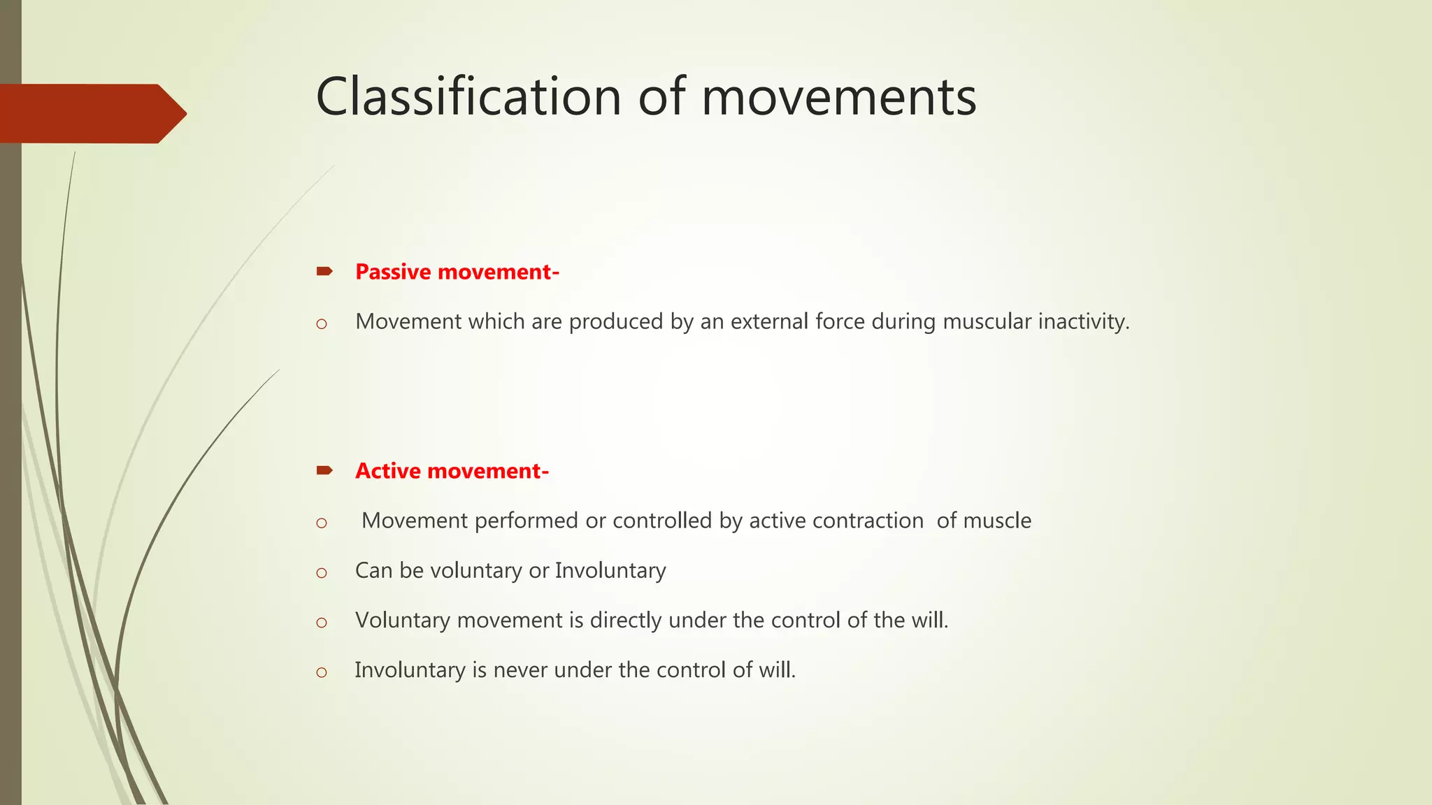 Classification of movements | PPTX
