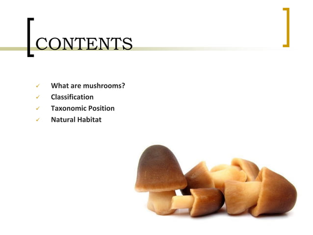 Classification of mushrooms | PDF | Biological Sciences | Science