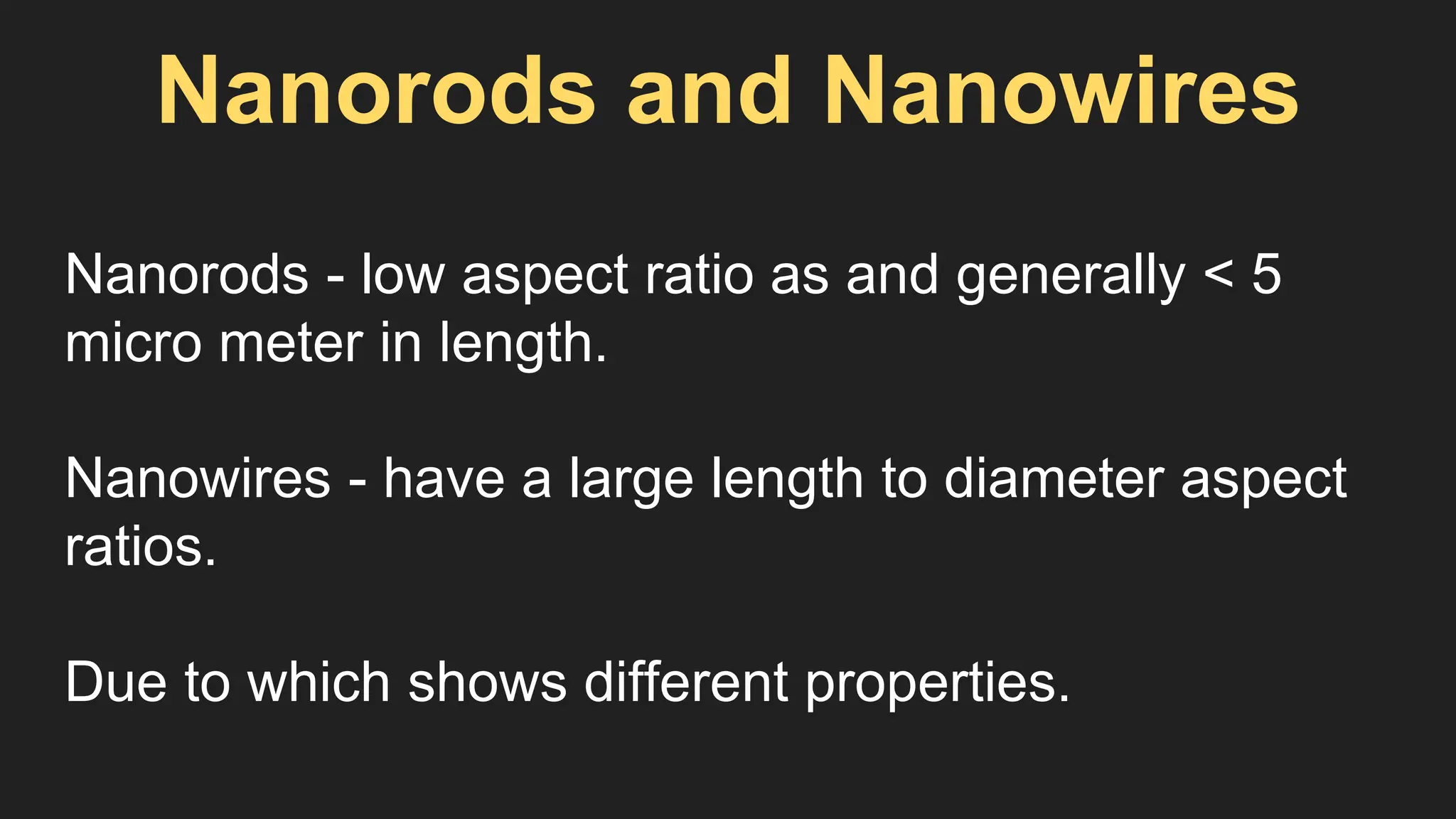 Classification of Nanoparticles and Description about Nanorods | PPTX