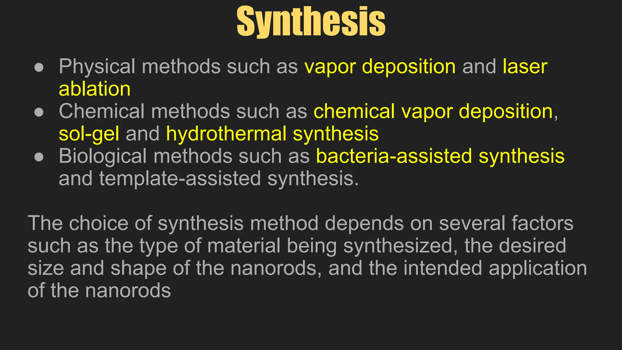 Classification of Nanoparticles and Description about Nanorods | PPTX