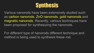Classification of Nanoparticles and Description about Nanorods | PPTX