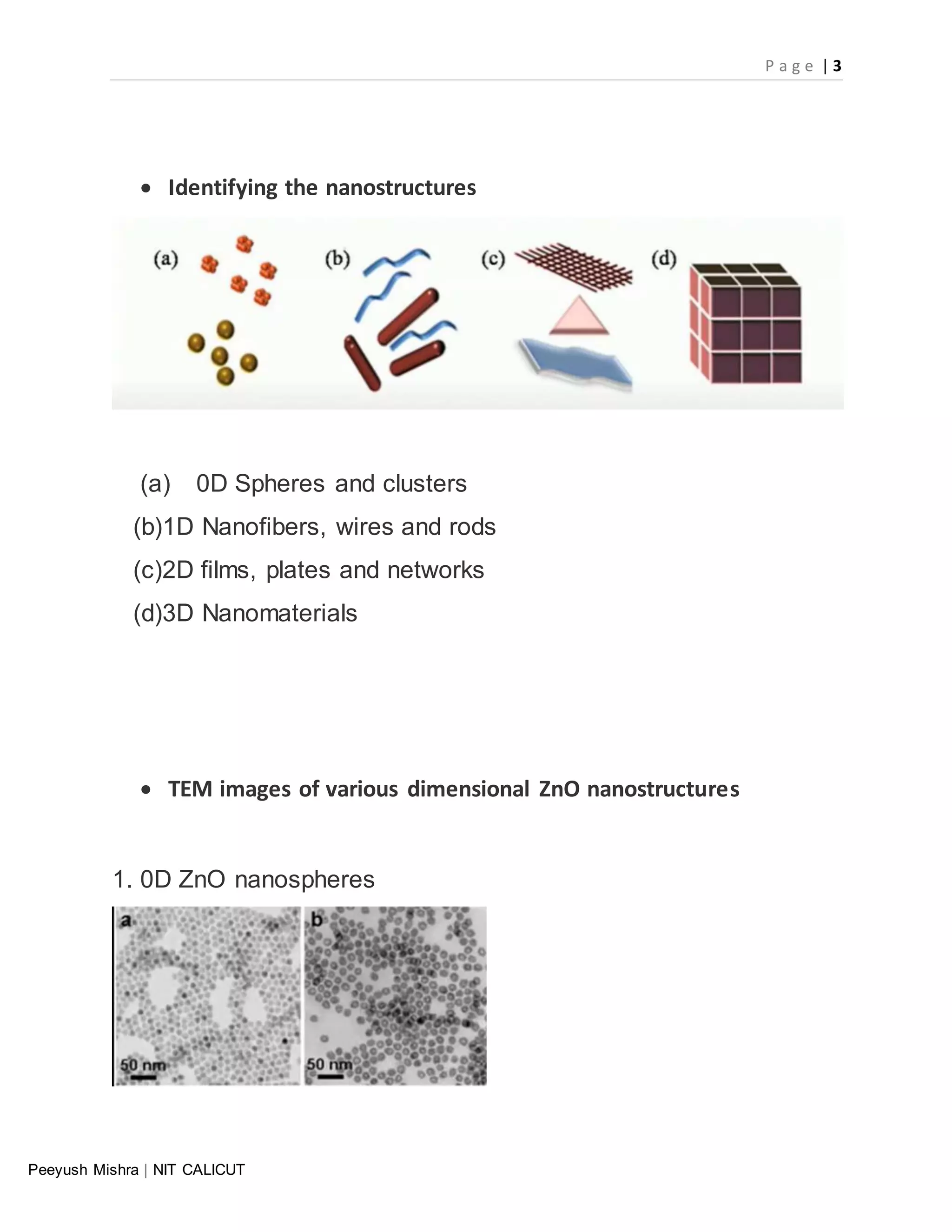 Classification of Nanostructures by Peeyush Mishra | DOC | Chemistry ...