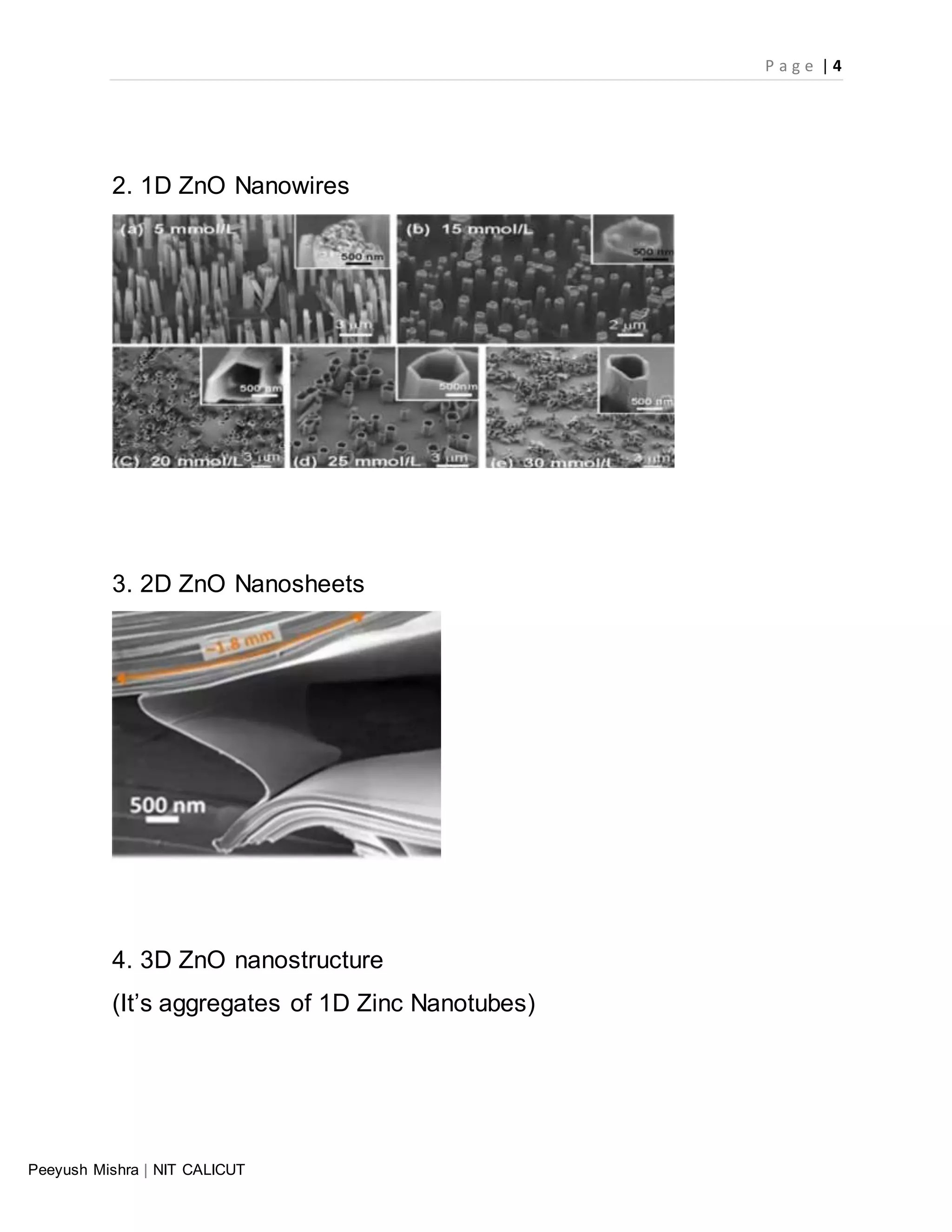 Classification of Nanostructures by Peeyush Mishra | DOC