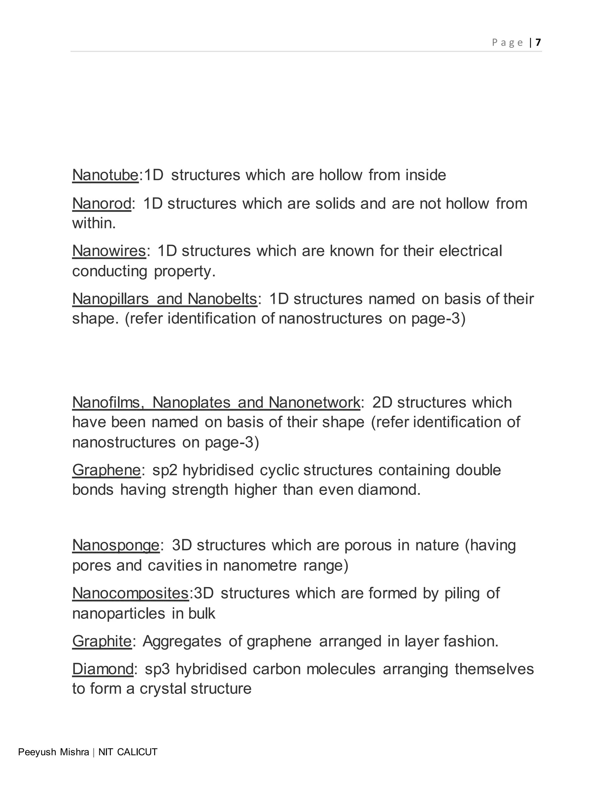 Classification of Nanostructures by Peeyush Mishra | DOC