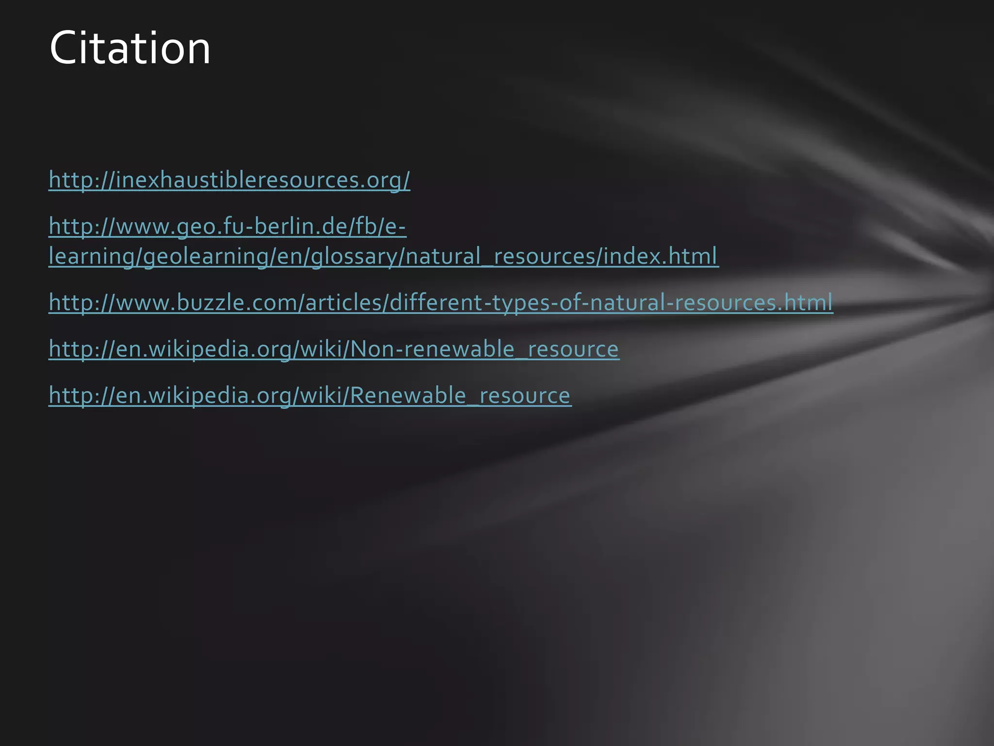Classification of natural resources (pdf) | PPTX
