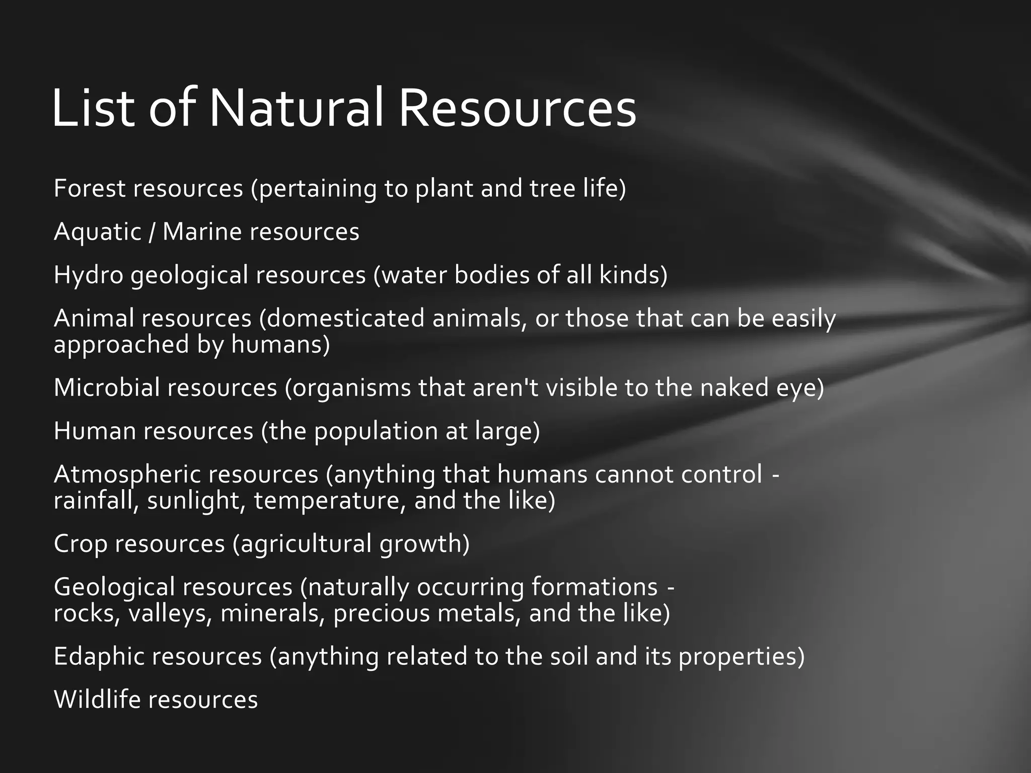 Classification of natural resources (pdf) | PPTX