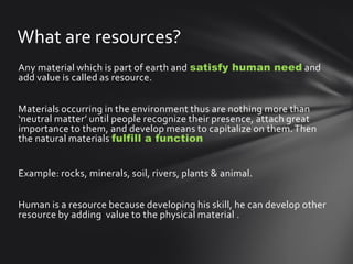 Classification of natural resources (pdf) | PPTX