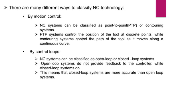 Classification of NC & CNC Technology.pptx | Technology & Computing