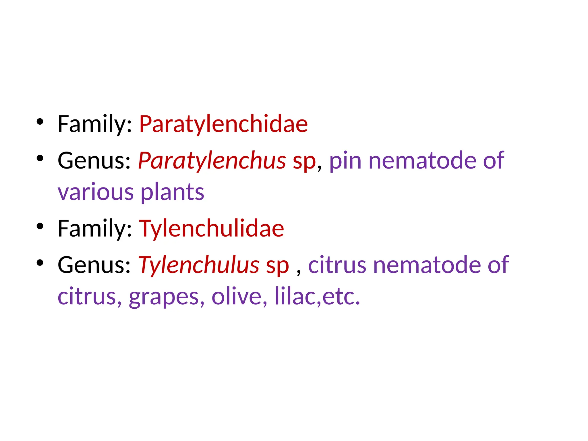 'classification of nematodes' varous classes | PPTX