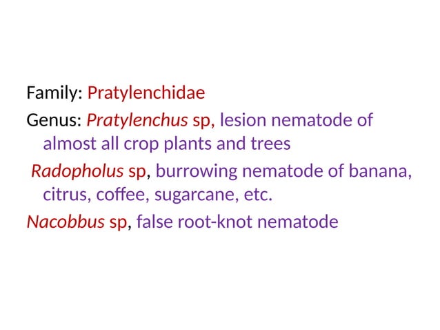 'classification of nematodes' varous classes | PPTX