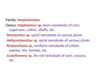 'classification of nematodes' varous classes | PPTX