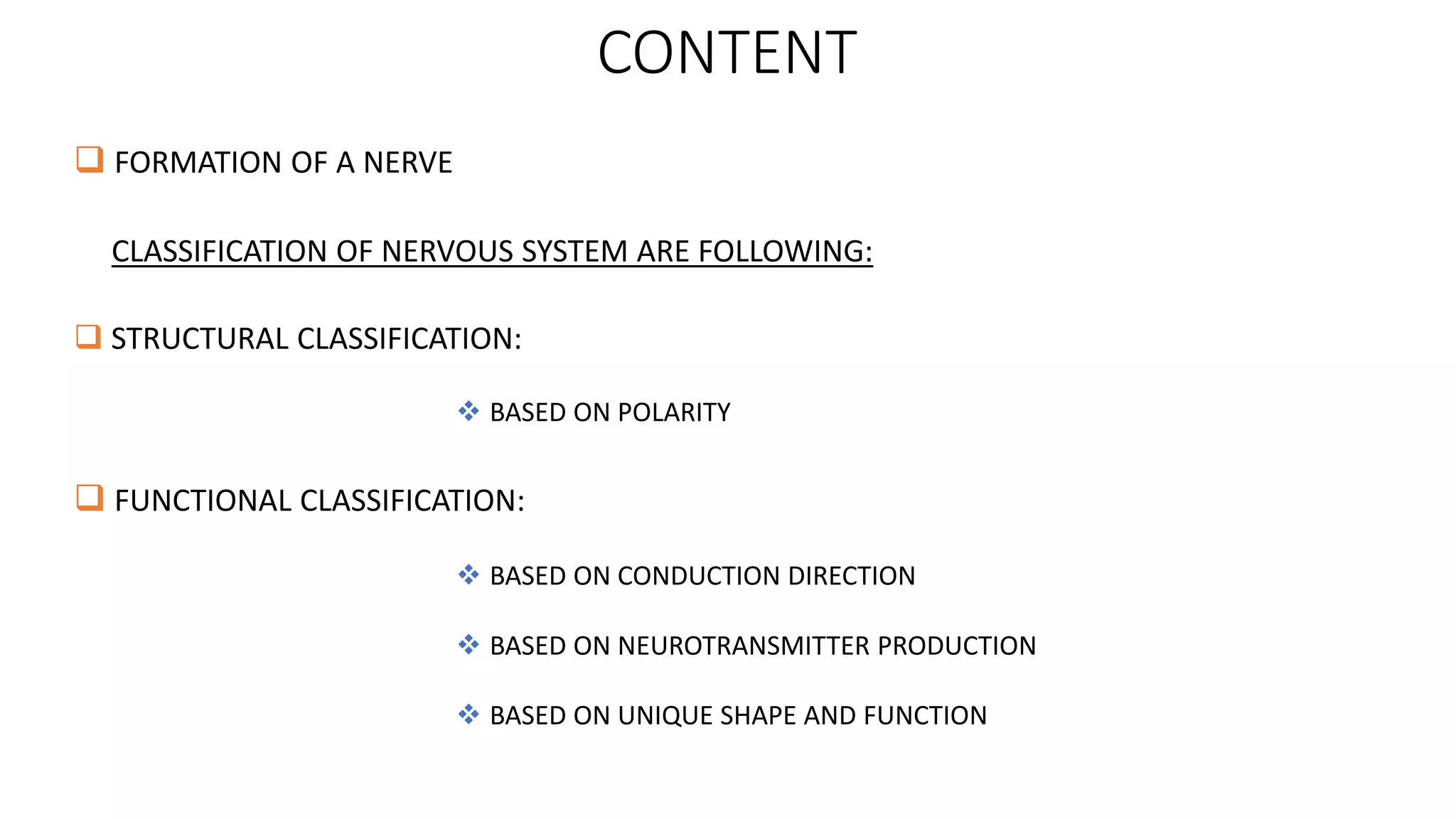 Classification of nervous system | PDF