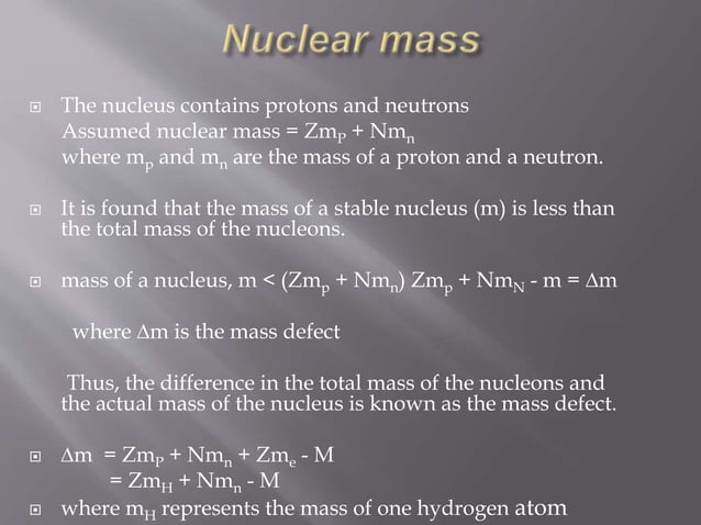 Classification of nuclei and properties of nucleus | PPTX
