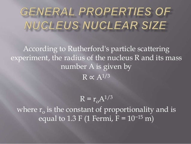 Classification Of Nuclei And Properties Of Nucleus