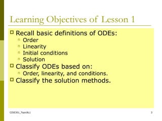 Classification of ODE and Its Applications.pptx