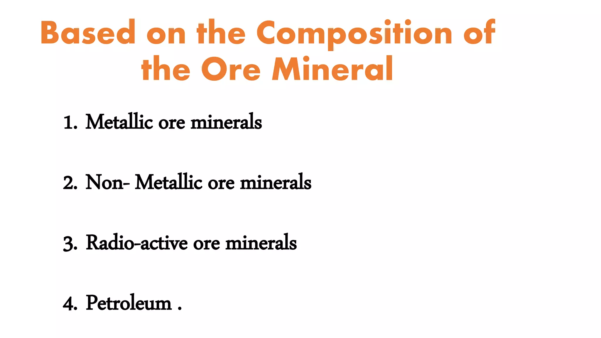 Classification of ore deposits | PPTX