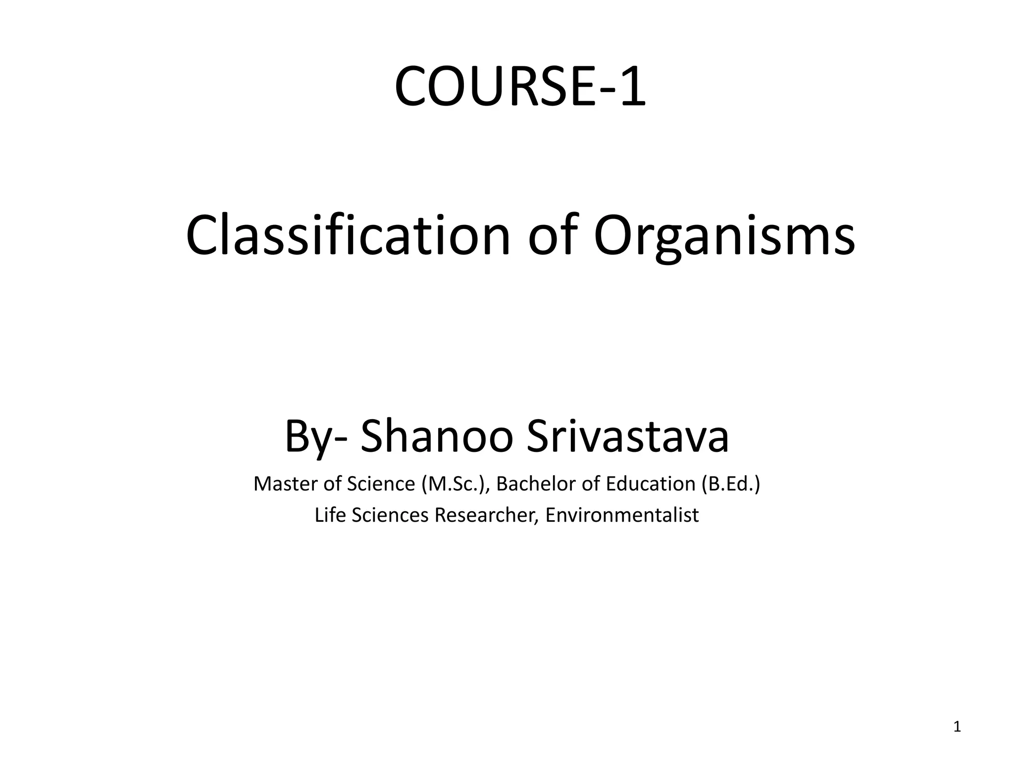 Classification of organisms | PPT