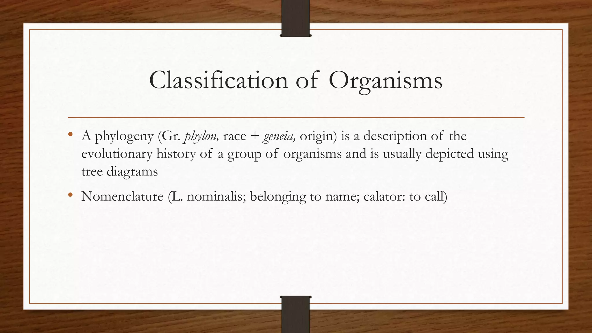 Classification of organisms | PPT